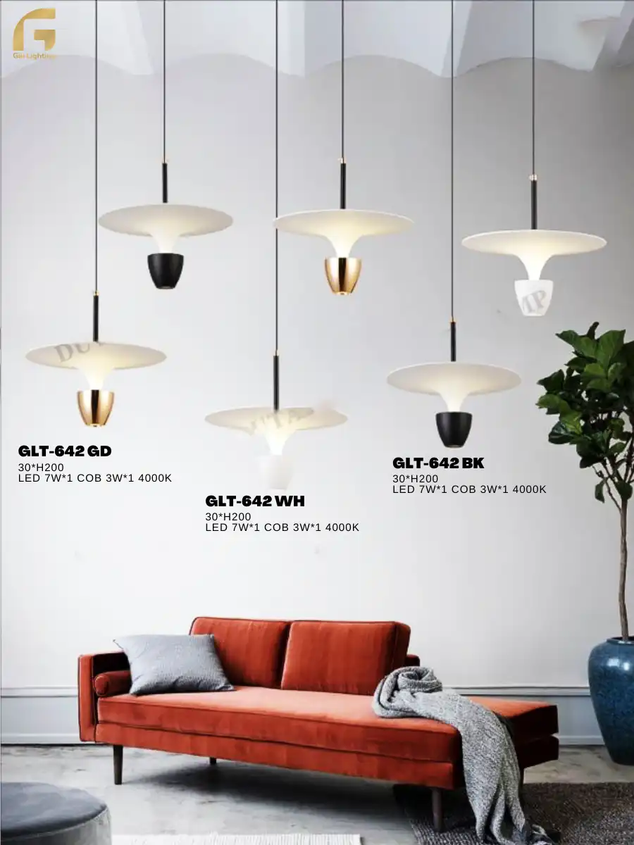 GLT-642 GD | GLT-642 WH | GLT-642 BK - Giu Lighting