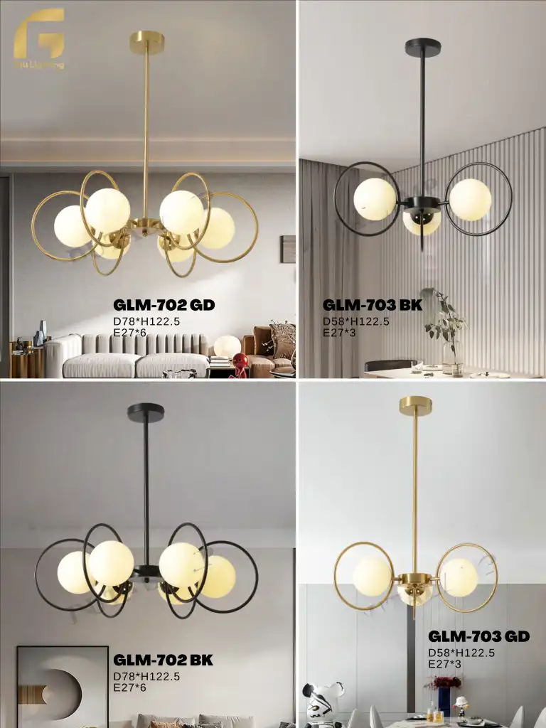 GLM-702 GD | GLM-702 BK | GLM-703 GD | GLM-703 BK - Giu Lighting